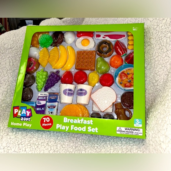 Play Zone | Toys | New Play Zone Breakfast 7piece Play Food Set For ...